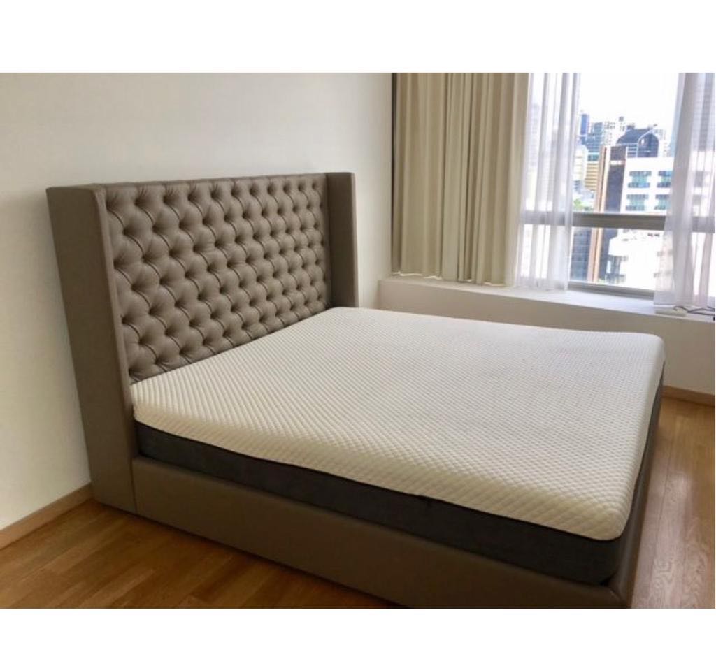 Custom Made King Bed Frame with Mattress set, Furniture & Home Living ...