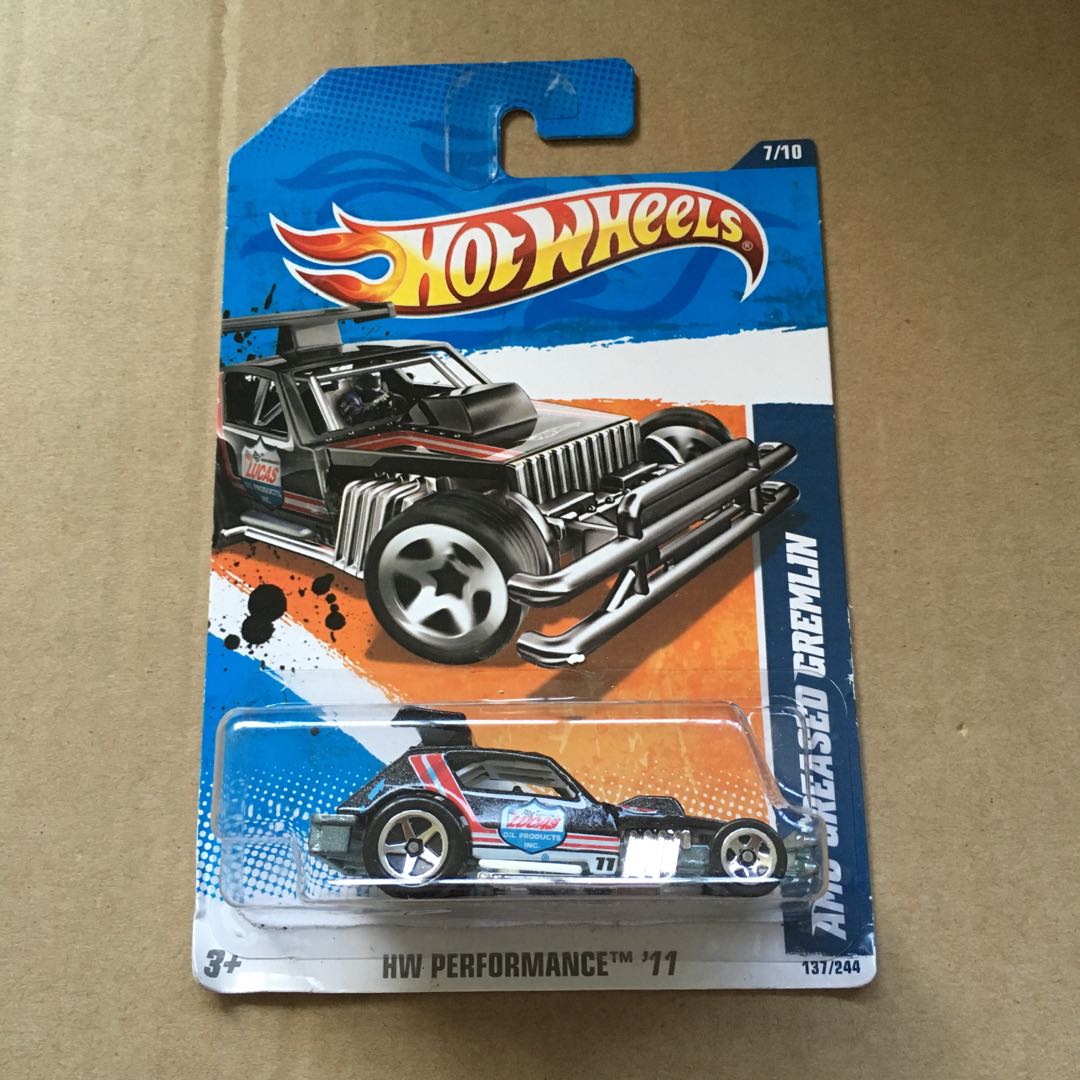 Hot Wheels AMC Greased Gremlin Lucas Oil Products Inc Black, Hobbies ...