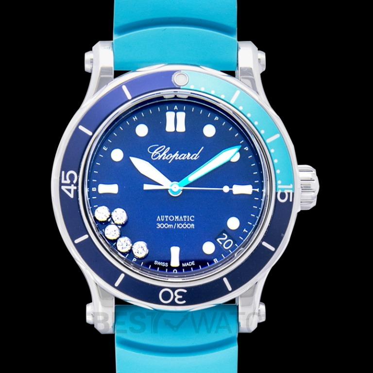 [NEW] Chopard Happy Ocean Automatic Blue Dial Men's Diamond Watch ...