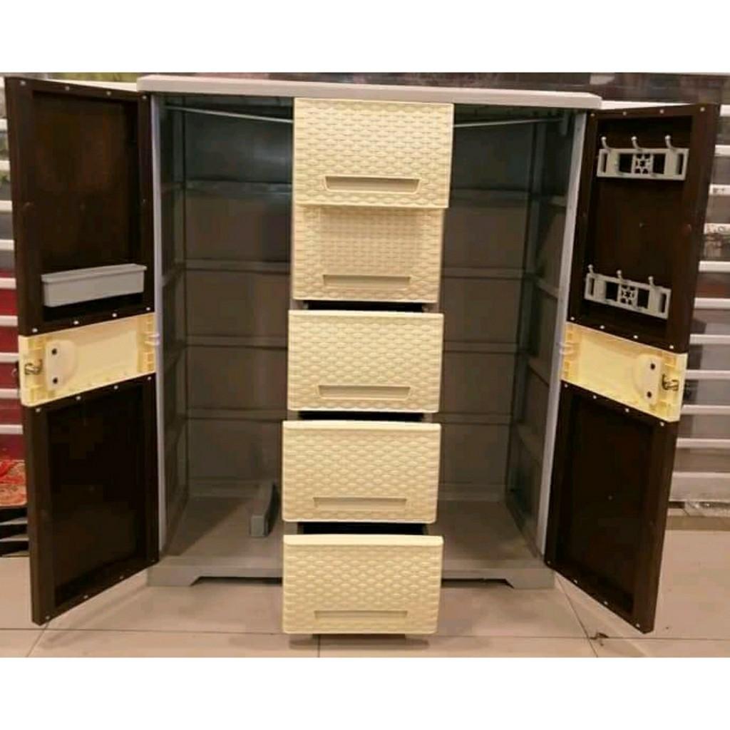 NIKKO FAMILY STAR DUAL CABINET (Wardrobe Cabinet/Wardrobe Organizer ...