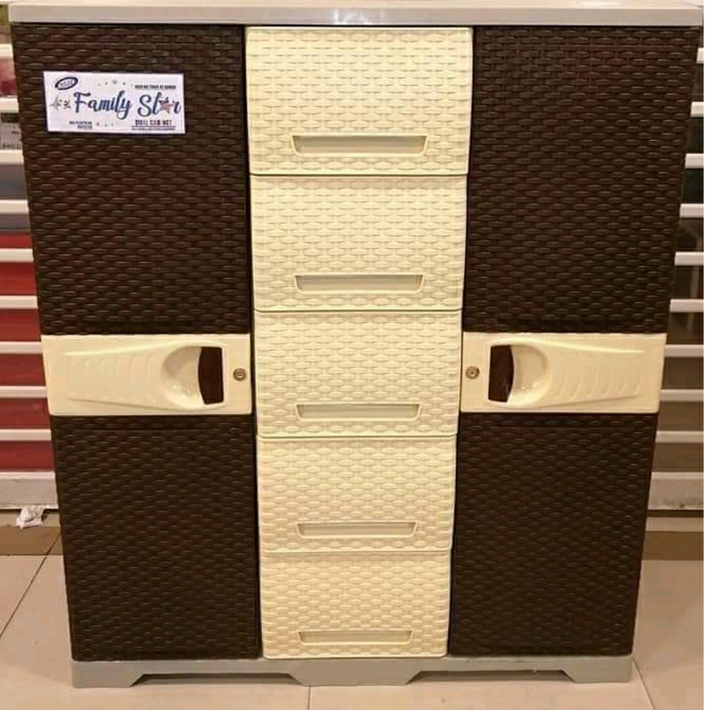 NIKKO FAMILY STAR DUAL CABINET (Wardrobe Cabinet/Wardrobe Organizer ...