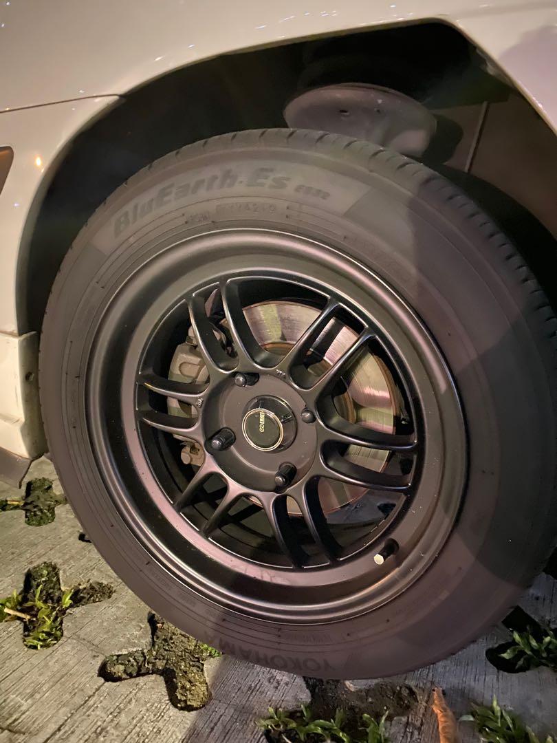 Rep Enkei RPF1 Matte Black, Car Accessories, Tyres & Rims on Carousell