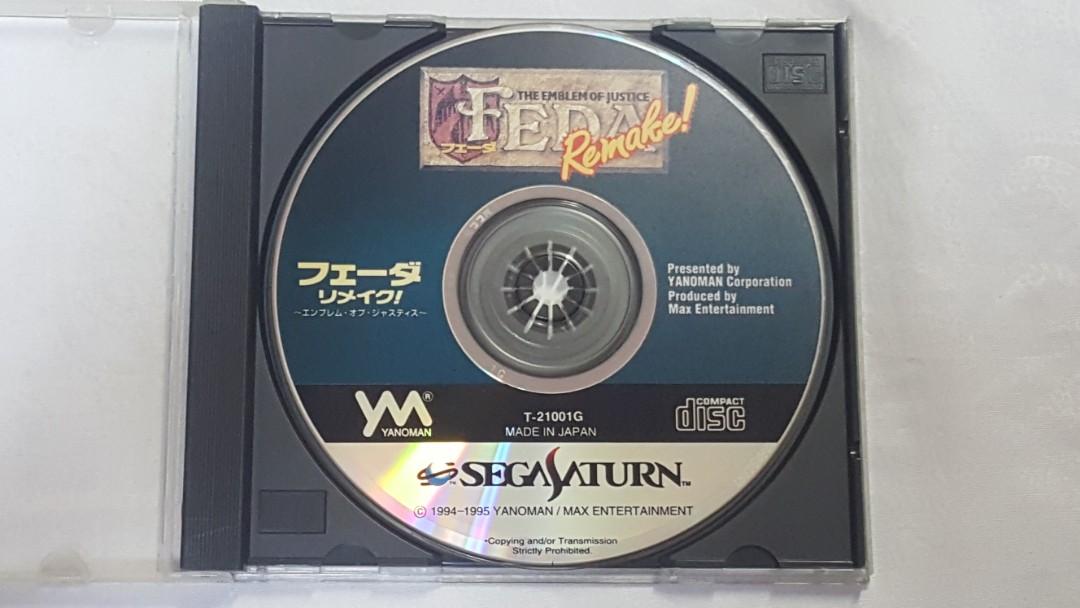 Sega Saturn Feda Remake! The Emblem Of Justice, Video Gaming, Video ...