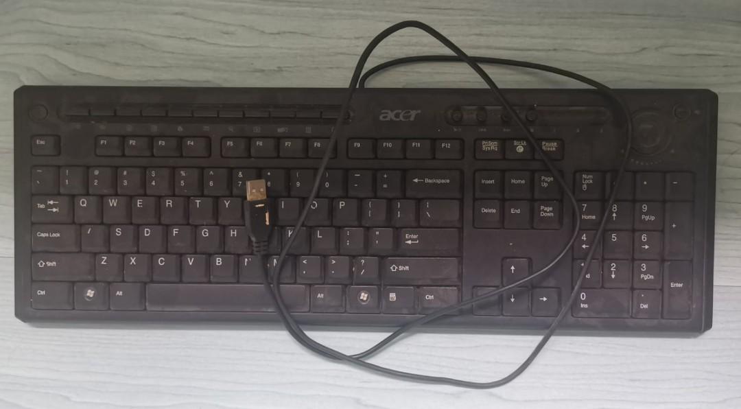 Acer wired keyboard, Electronics, Computer Parts & Accessories on Carousell