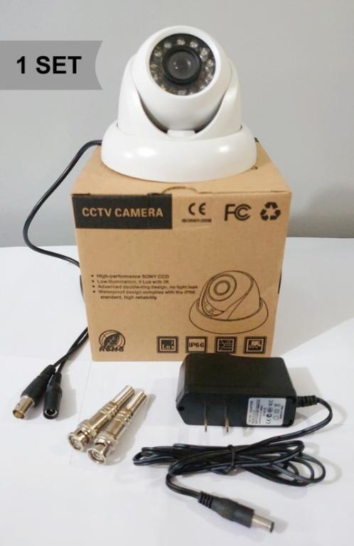 Analog 520TVL IR Night Vision Dome CCTV Camera with 1x power supply 12V ...