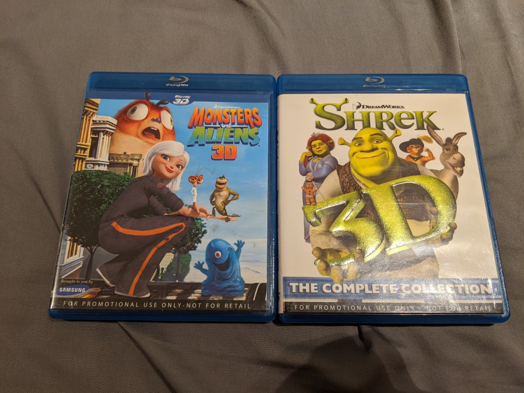 Blu-ray 3D movies (Monsters vs Aliens, Shrek 3D Collection), Hobbies ...