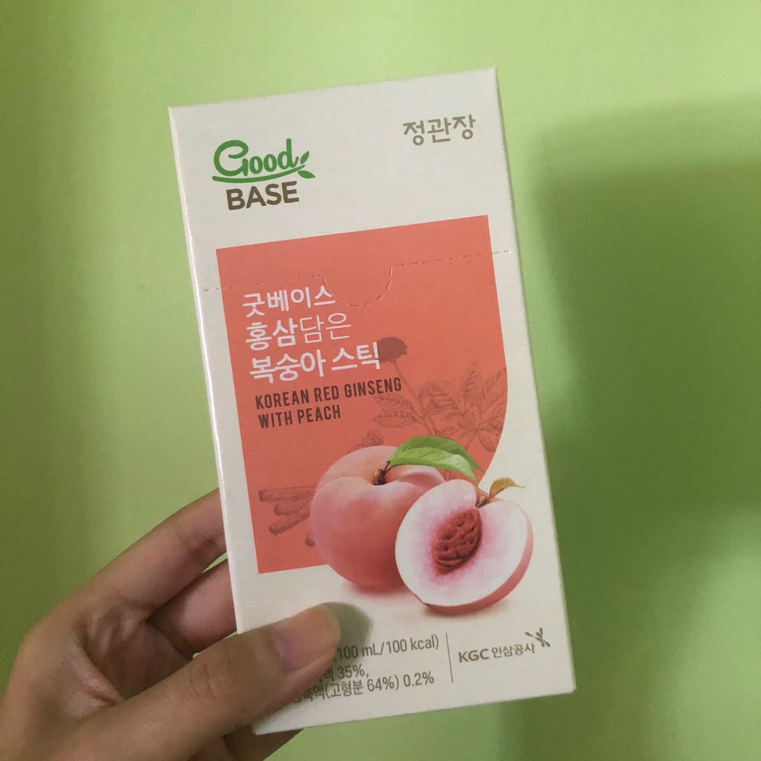 BNIB Cheong Kwan Jang Good Base Red Ginseng in Peach, Food & Drinks ...
