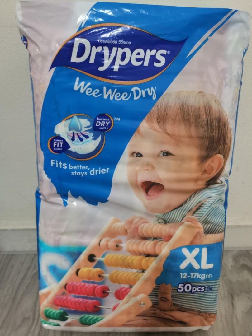 Drypers XL in bag FOC pinkfong bag, Babies & Kids, Bathing & Changing ...