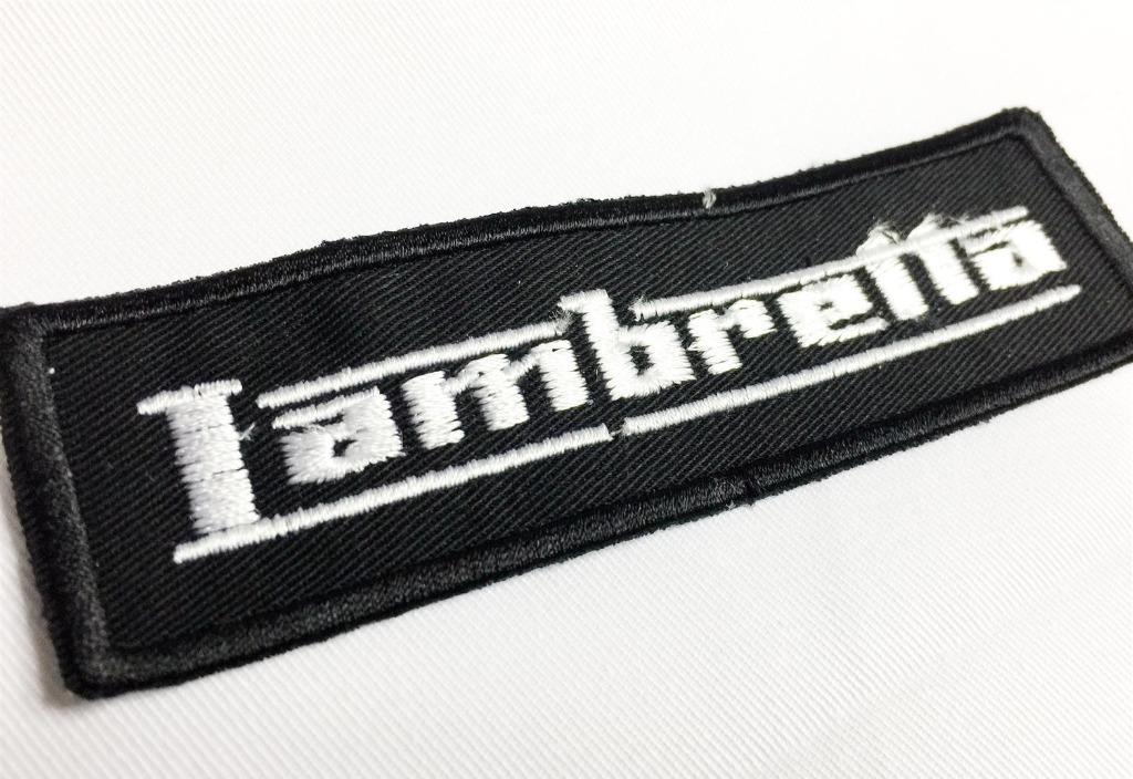 Lambretta Script Badge Motorcycle Scooter Embroidered Cloth Patch ...