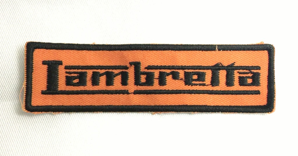 Lambretta Script Badge Motorcycle Scooter Embroidered Cloth Patch ...