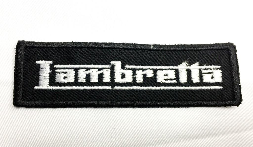 Lambretta Script Badge Motorcycle Scooter Embroidered Cloth Patch ...