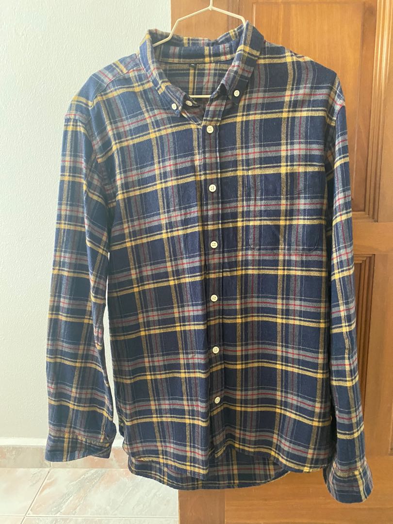 Muji Flannel Shirt, Men's Fashion, Tops & Sets, Tshirts & Polo Shirts ...