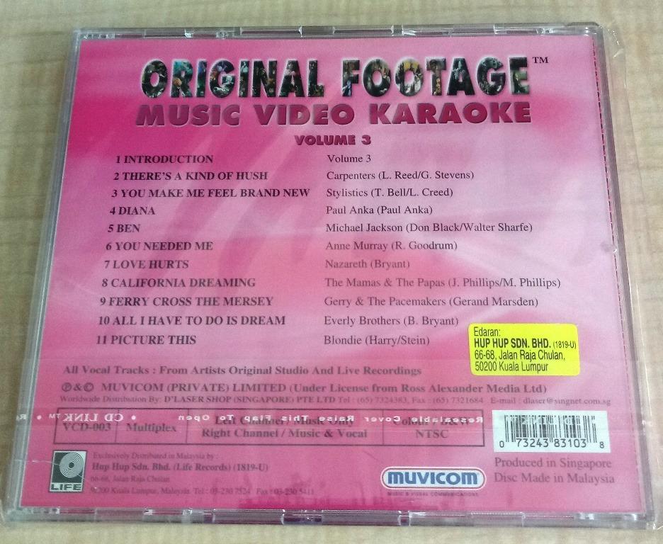 Original Footage Music Video Karaoke VCD Vol.3 Rock N Roll Greatest ...