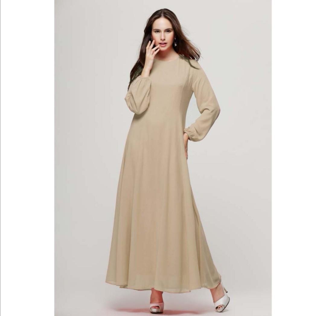 Princess cut chiffon dress (baju raya), Women's Fashion, Dresses & Sets ...