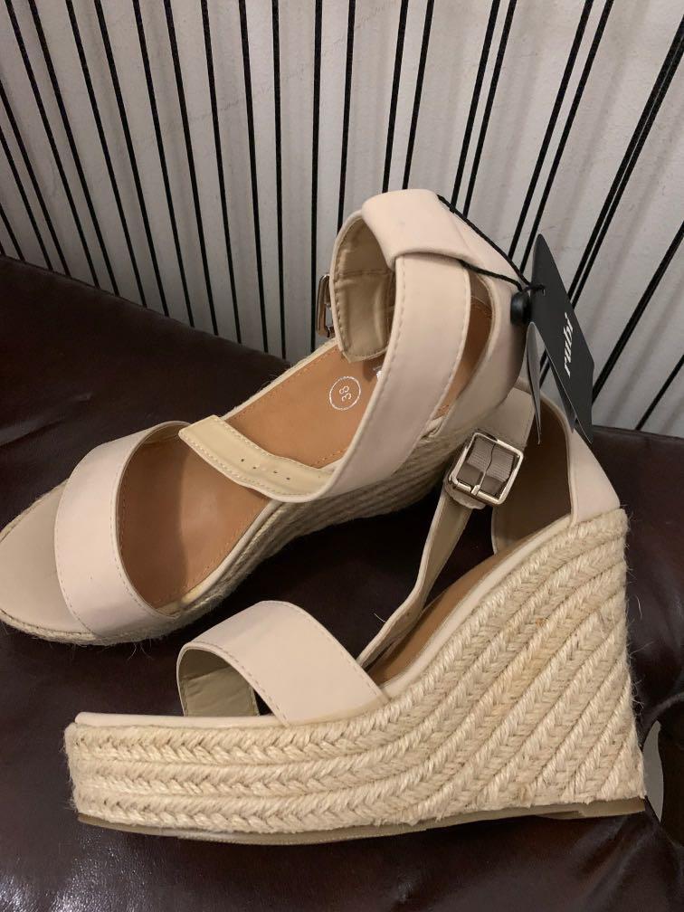 Rubi nude wedge, Women's Fashion, Footwear, Heels on Carousell