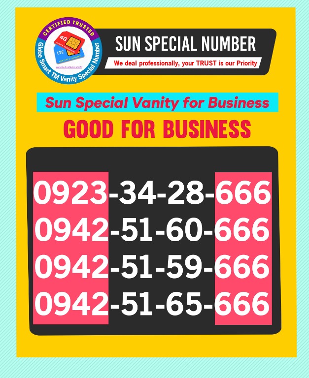 Sun Special Vanity Good Numbers-S EACH CODE JAHZXCNADAS, Mobile Phones ...