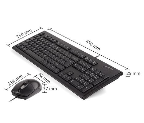 A4TECH KEYBOARD AND MOUSE BUNDLE USB TYPE (KRS-8572), Computers & Tech ...