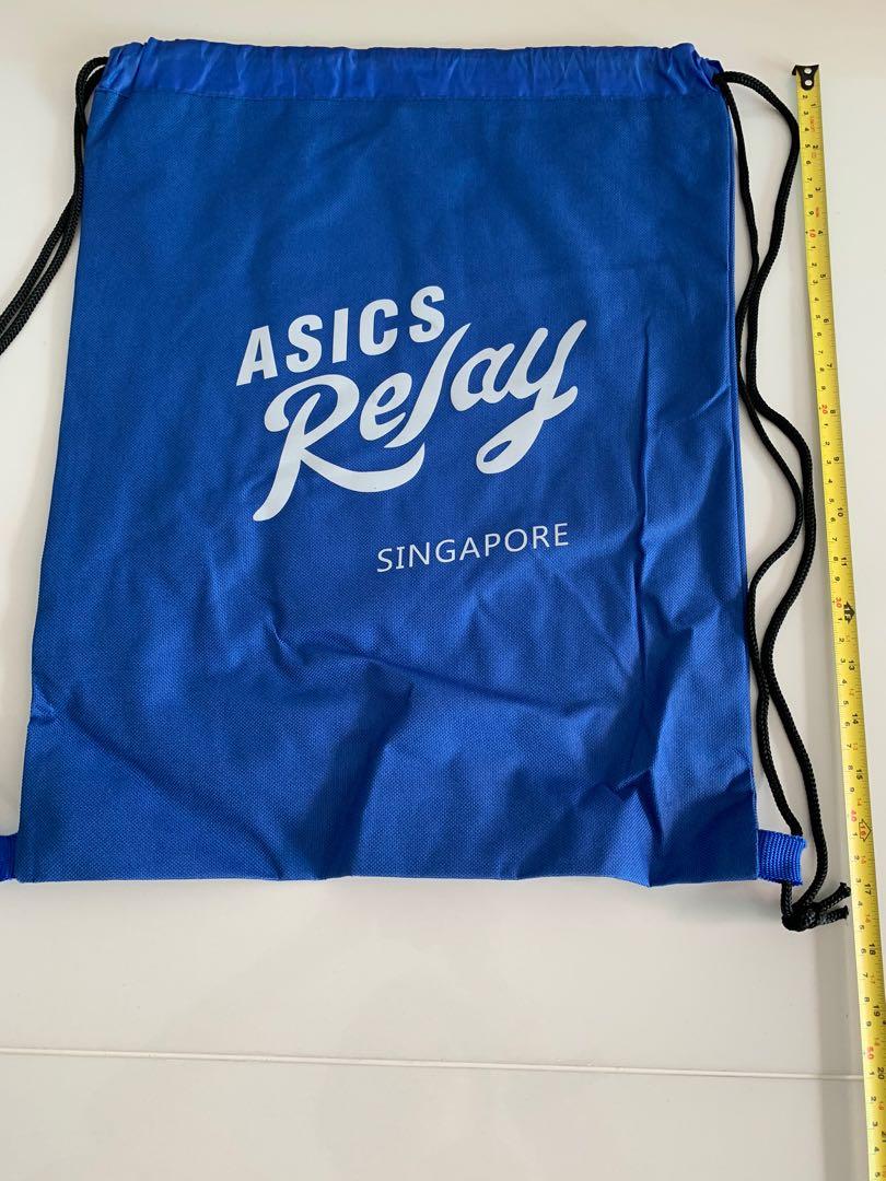 ASICS Relay Singapore Drawstring Bag-Heavy duty material, Sports ...