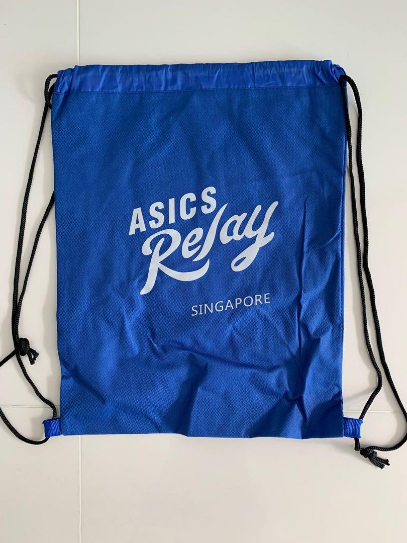 ASICS Relay Singapore Drawstring Bag-Heavy duty material, Sports ...
