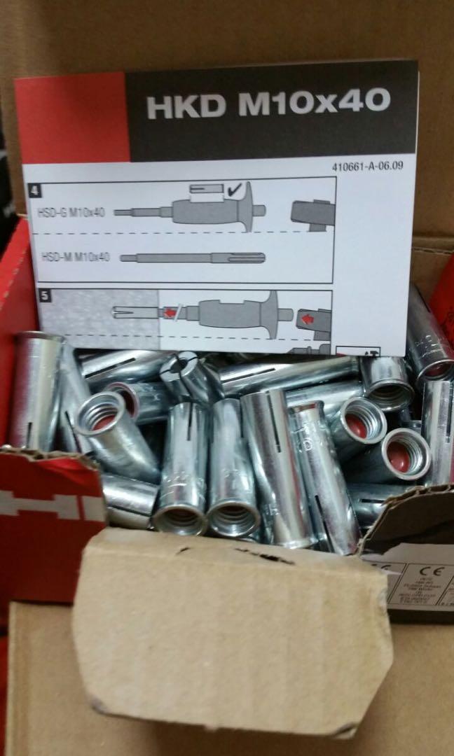 Hilti HKD M10x40 Flush Anchor, Everything Else on Carousell