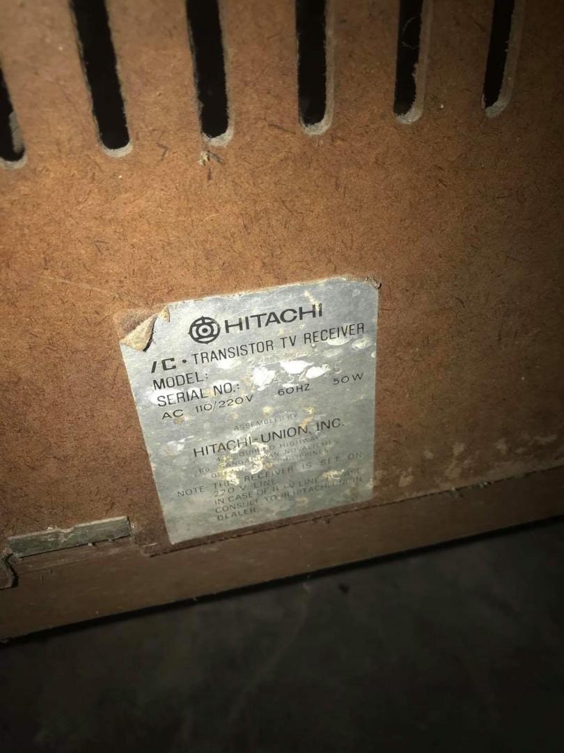 Hitachi vintage tv collectors item., Furniture & Home Living, Furniture ...