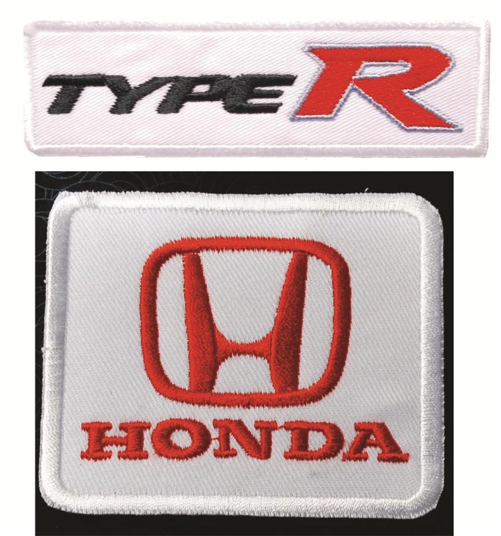 Honda Type-R & Honda Emblem Embroidered Cloth Patch ( Pair), Hobbies ...