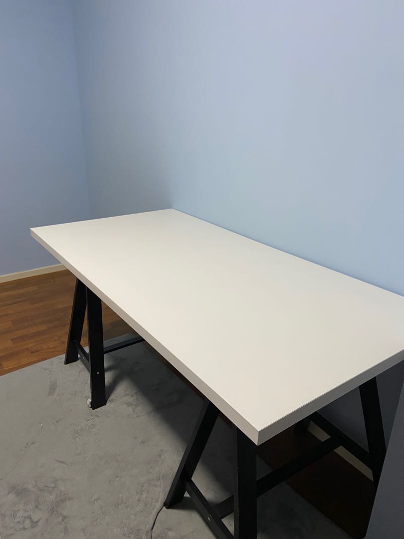 Ikea Linnmon table with leg, Furniture & Home Living, Furniture, Tables ...
