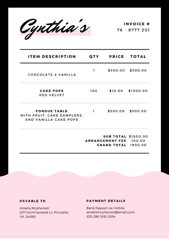 Invoice Design, Hobbies & Toys, Stationery & Craft, Art & Prints on ...