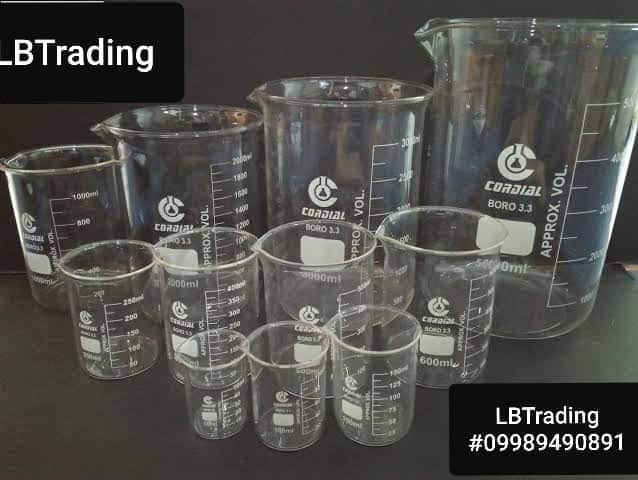 Laboratory Borosilicate Glass Beaker Low Form Cordial COMPLETE SIZES ...