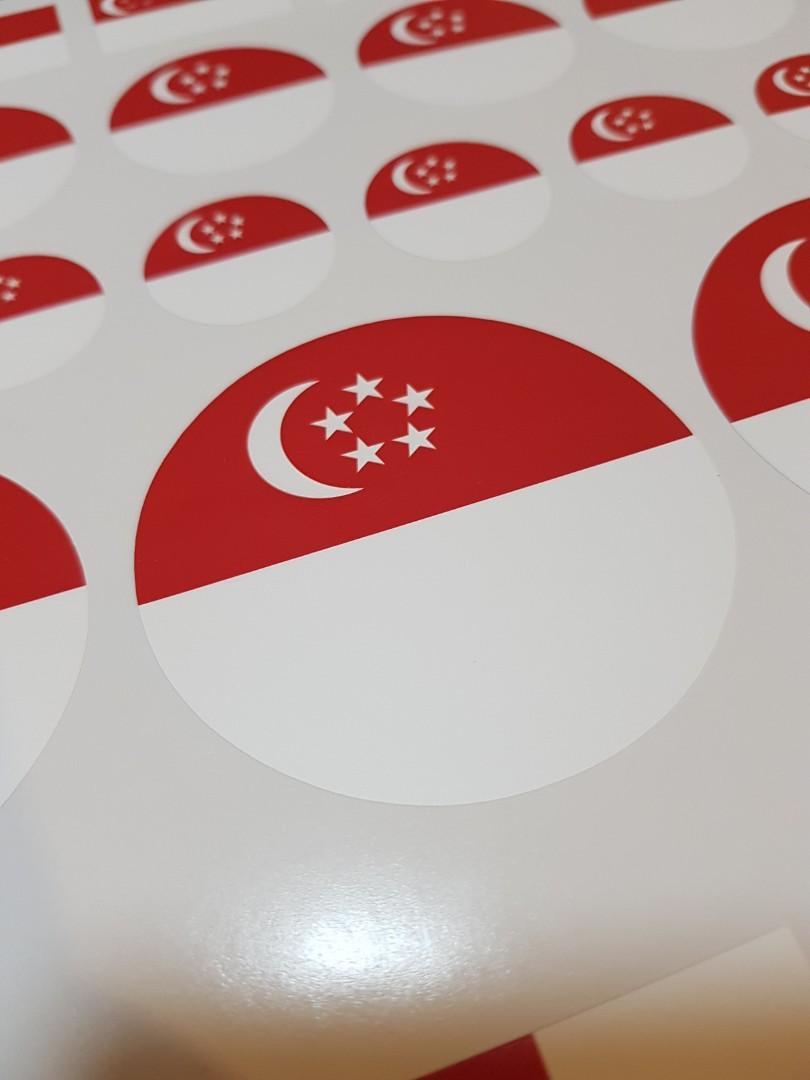 singapore flag sticker, Design & Craft, Art & Prints on Carousell