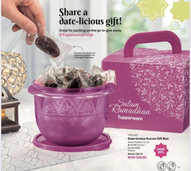 Tupperware Date-licious Kurma Gift box., Furniture & Home Living ...