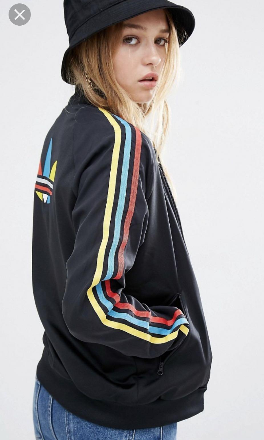 adidas originals superstar rainbow track jacket, Women's Fashion, Coats ...