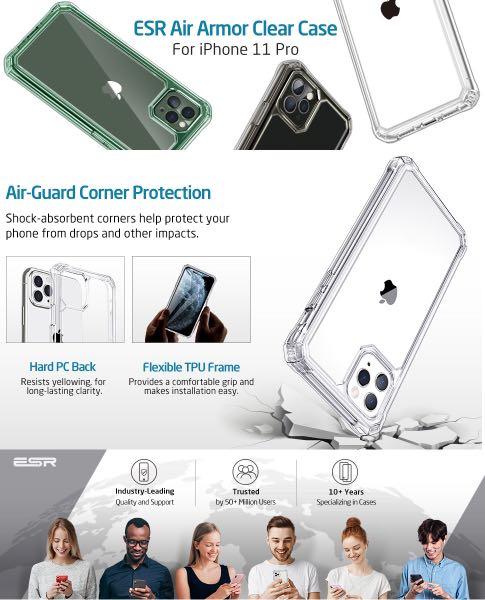 ESR air armour iPhone 11 , Pro and Max case drop protection , Mobile ...