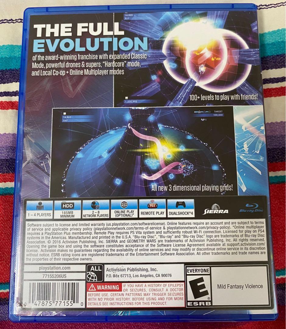 Geometry Wars 3 Dimensions Evolved PS4 Game Playstation 4 PS 4, Toys ...
