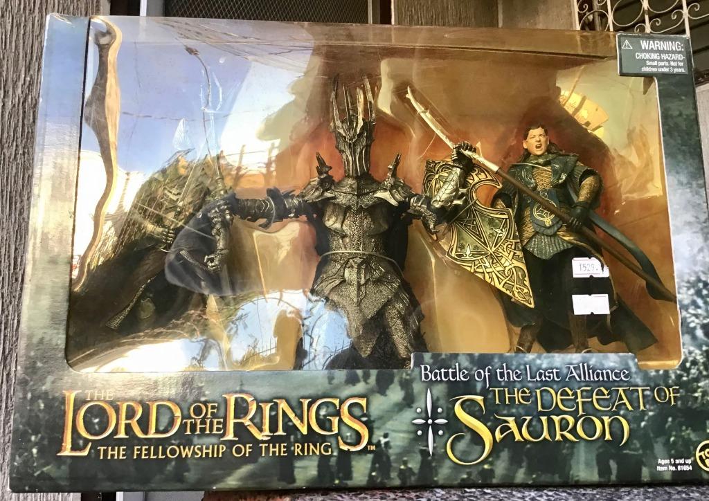 TOY BIZ LOTR BATTLE OF THE LAST ALLIANCE DEFEAT OF SAURON BOXSET NEW ...