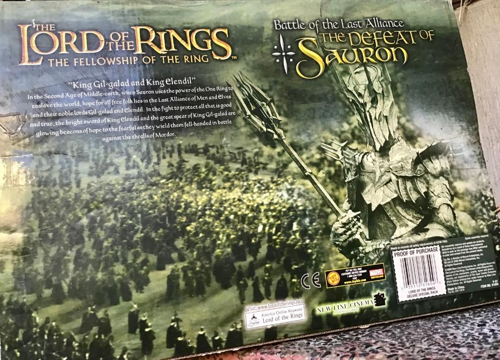 TOY BIZ LOTR BATTLE OF THE LAST ALLIANCE DEFEAT OF SAURON BOXSET NEW ...