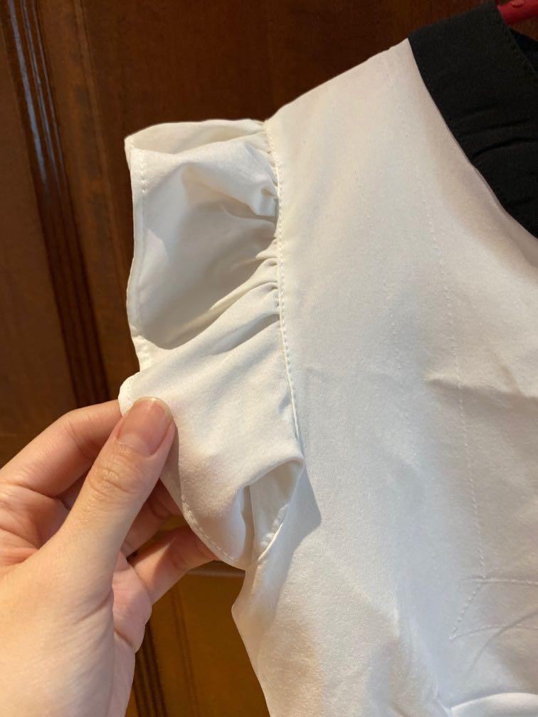 Black & White Ruffle Top #10Challenge, Women's Fashion, Tops, Blouses ...