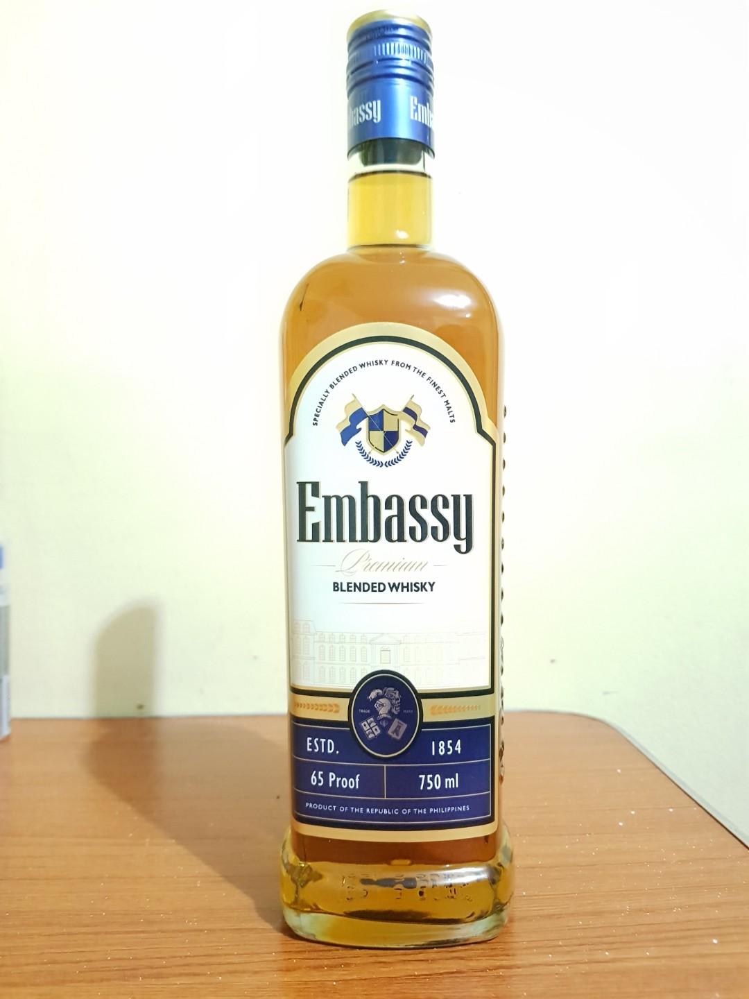Embassy Whisky 750ml., Food & Drinks, Beverages on Carousell