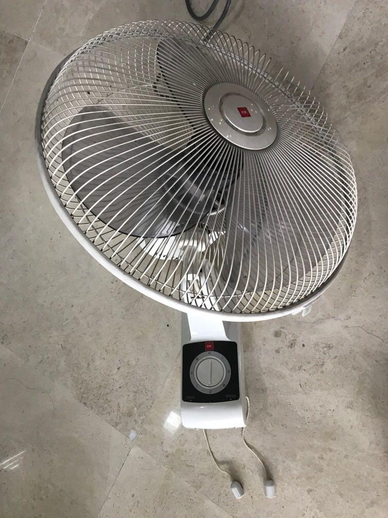 KDK Wall Fan with manual pull strings, Furniture & Home Living ...