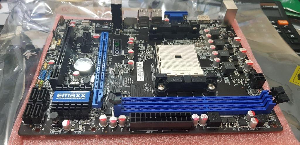 MOTHERBOARD, EMAXX EMX-A55FM2HD-iCAFE FM2 SOCKET MICRO ATX DDR3 ...