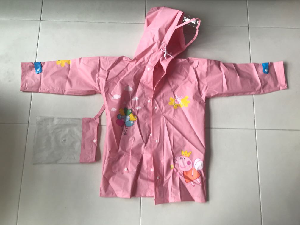 New cute peppa pig raincoat- Small size, Babies & Kids, Babies & Kids ...