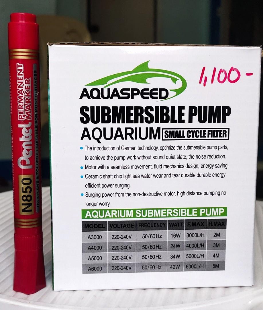 A Submersible Pump for Aquarium Pond Garden Fountain Hydrophonics ...
