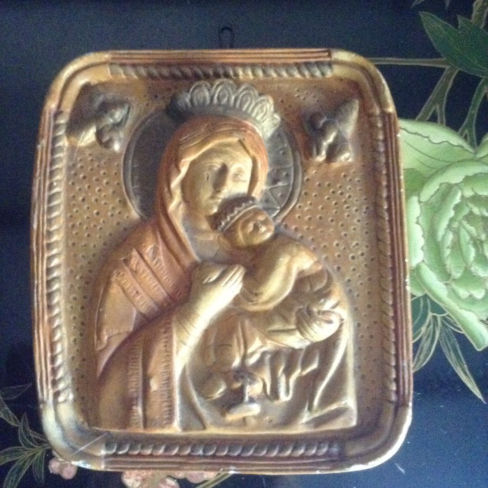 Antique Religious Ceramic Figure in frame, Hobbies & Toys, Memorabilia ...
