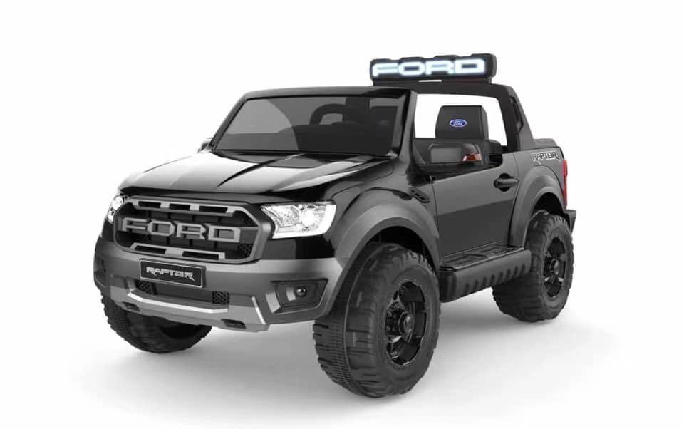Black Licensed Ford Raptor Rechargeable Ride On Car SUV 2 Seater Truck ...