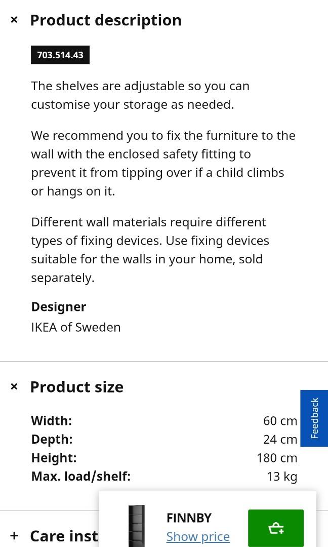 IKEA Finnby Bookcase, Furniture & Home Living, Furniture, Shelves ...