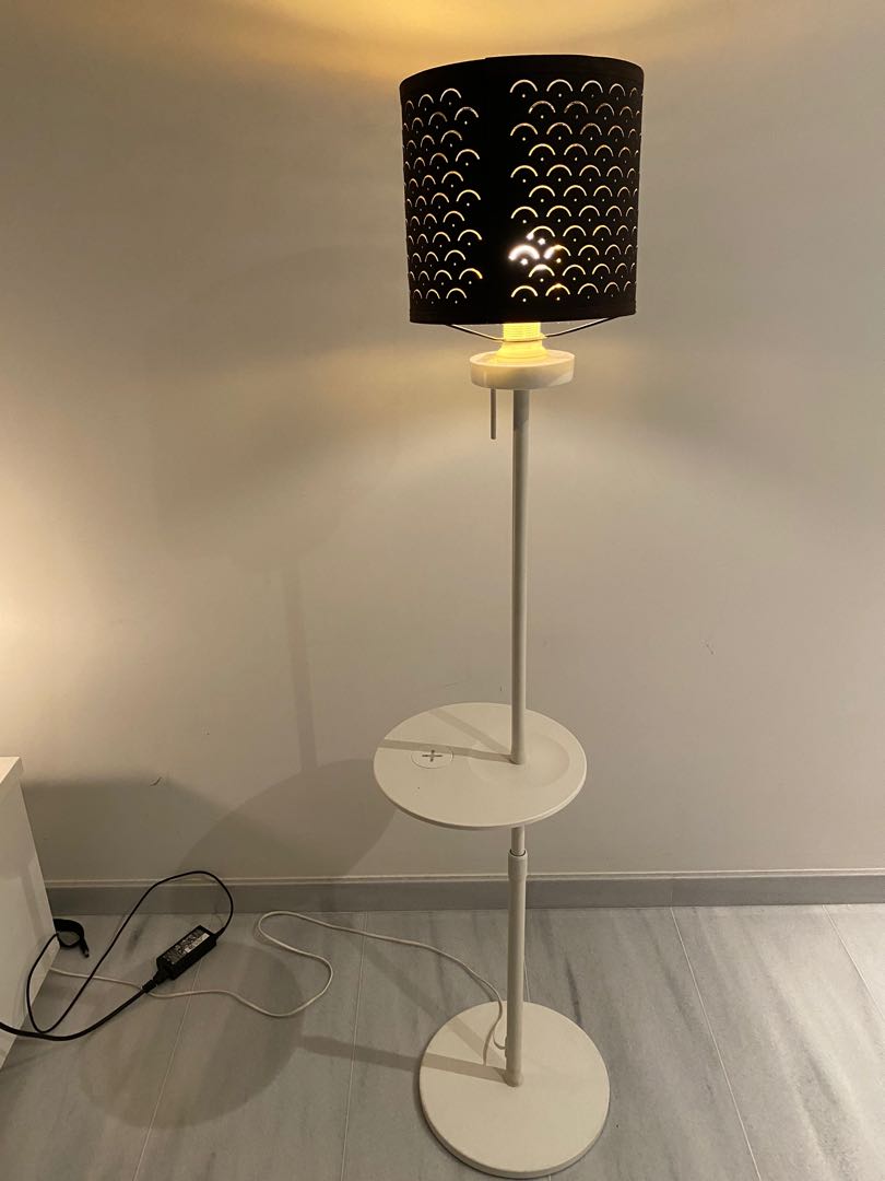 Ikea Floor Standing Lamp with Wireless Charging, Furniture & Home ...