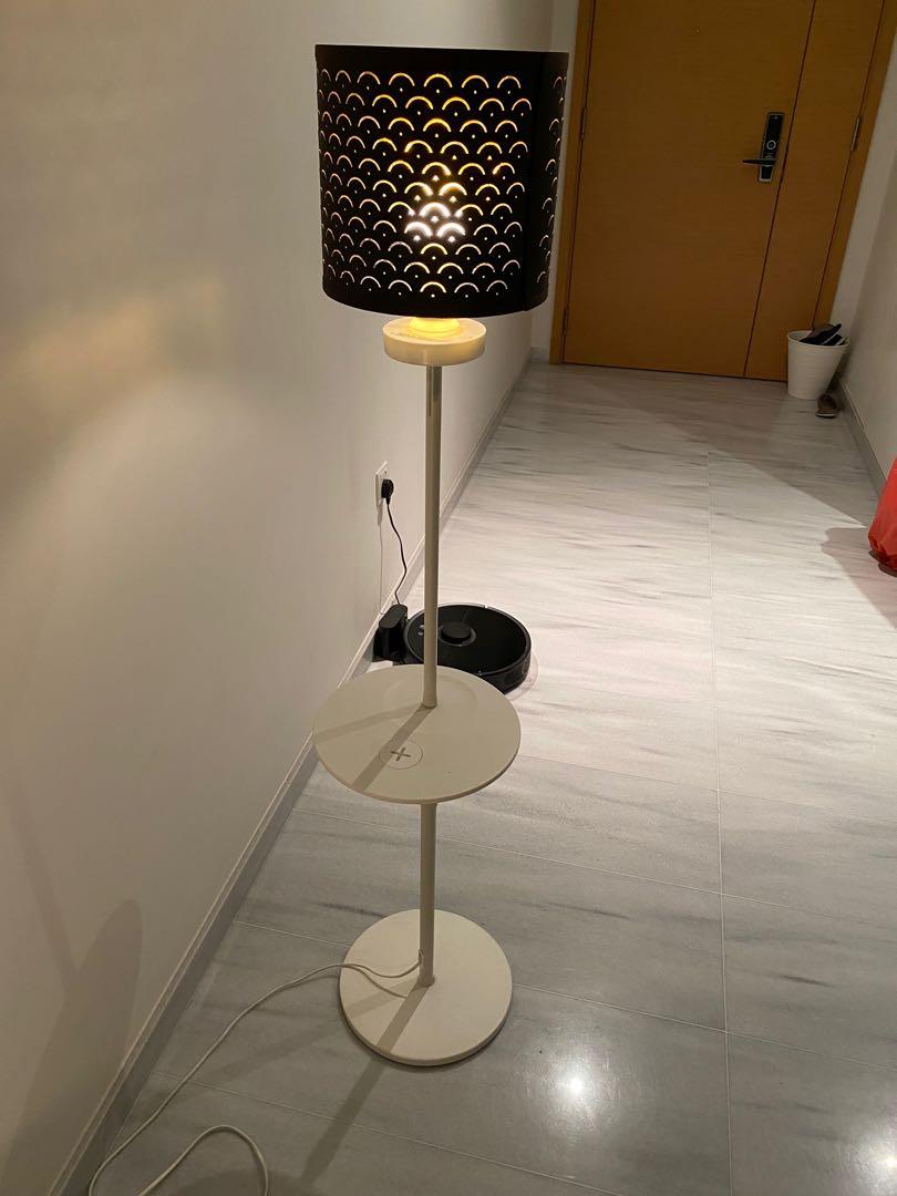 Ikea Floor Standing Lamp with Wireless Charging, Furniture & Home ...