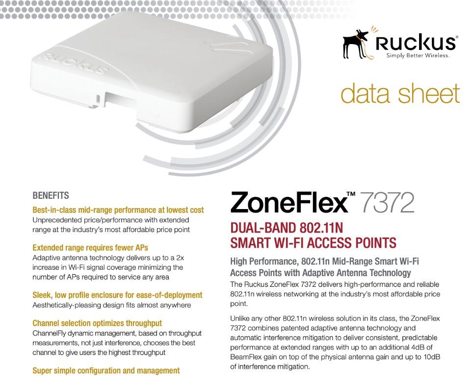 500部行動裝置同時上網 企業級專業Ruckus 7372雙頻無線Access Point, 電腦＆科技, 電腦周邊及配件, Wifi及上網 ...