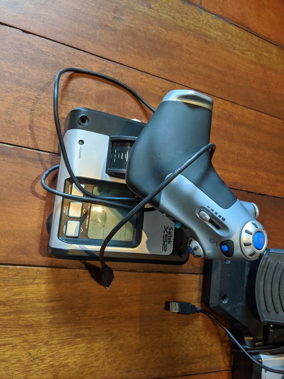 Saitek X52 full flight sim set (joystick, gas throttle, rudder), Video ...