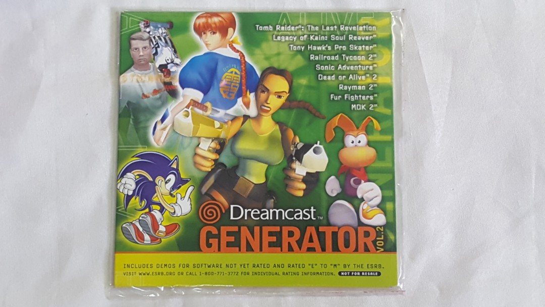 Sega Dreamcast Generator Vol. 2 New In Package, Video Gaming, Gaming ...